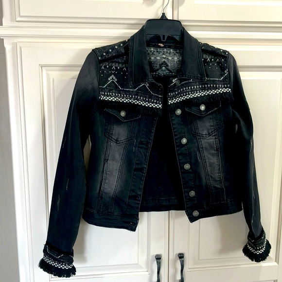 ESQUALO | Jackets & Coats | Esqualo Black Denim Jacket | Poshmark